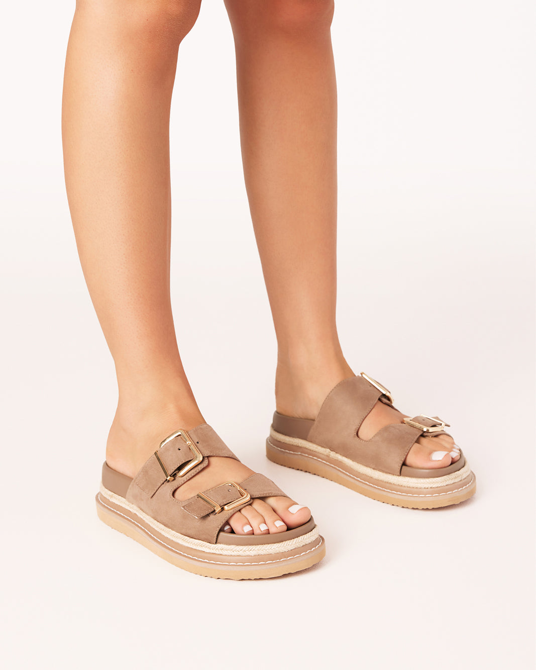 ALDER - FAWN SUEDE - Sandals - Billini