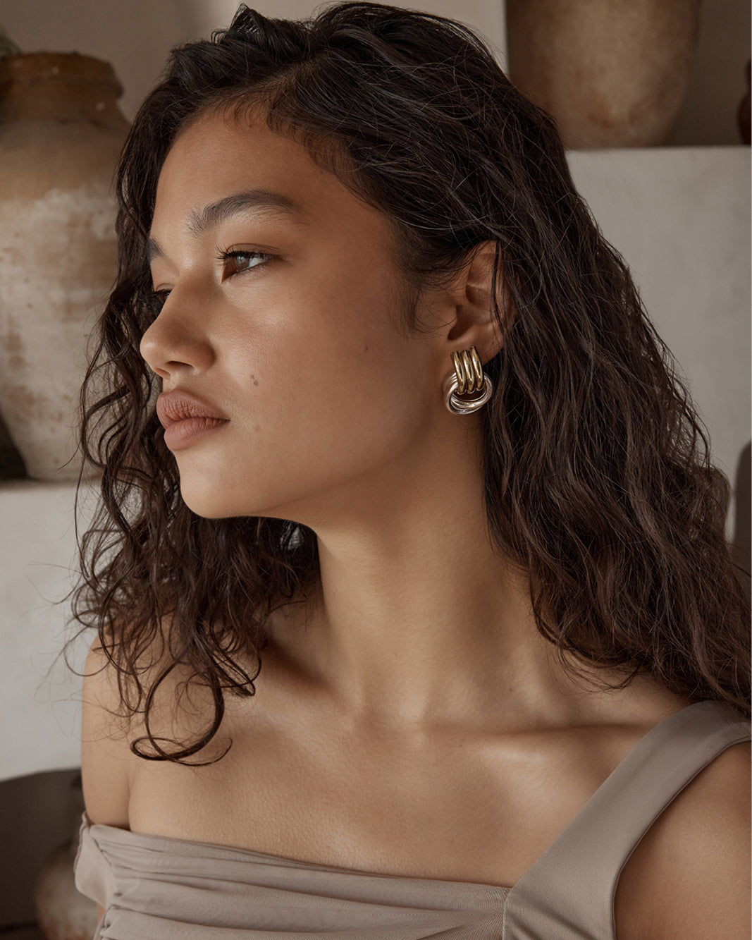 ANTHE EARRING - GOLD-SILVER - JEWELLERY - Billini