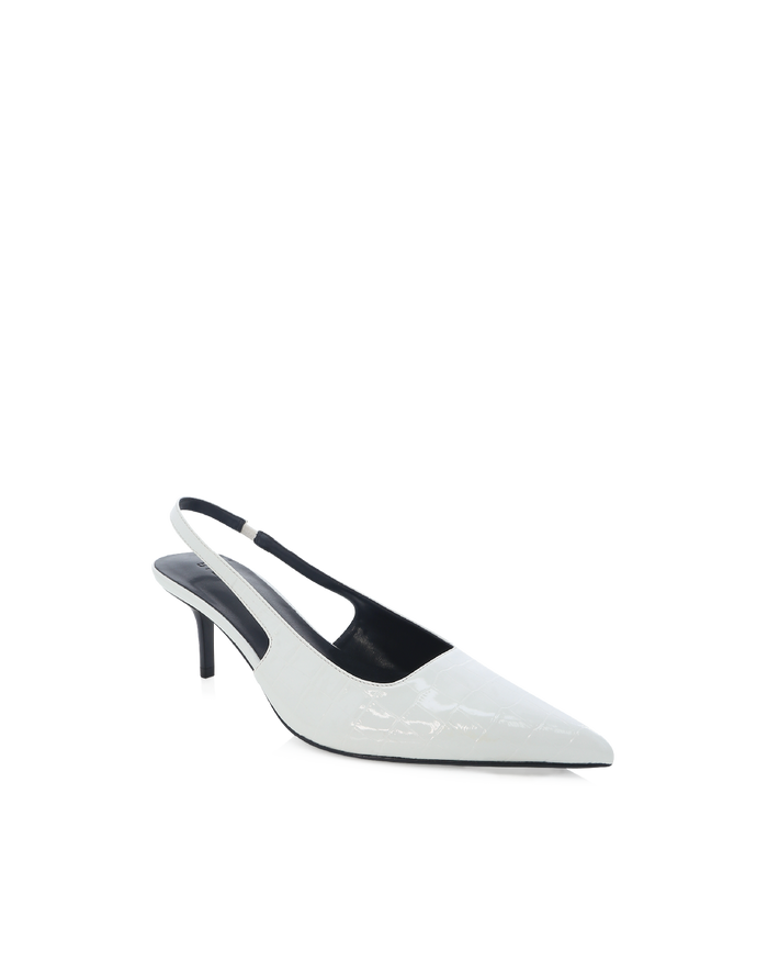 NAVEAH - WHITE PATENT CROC – Billini
