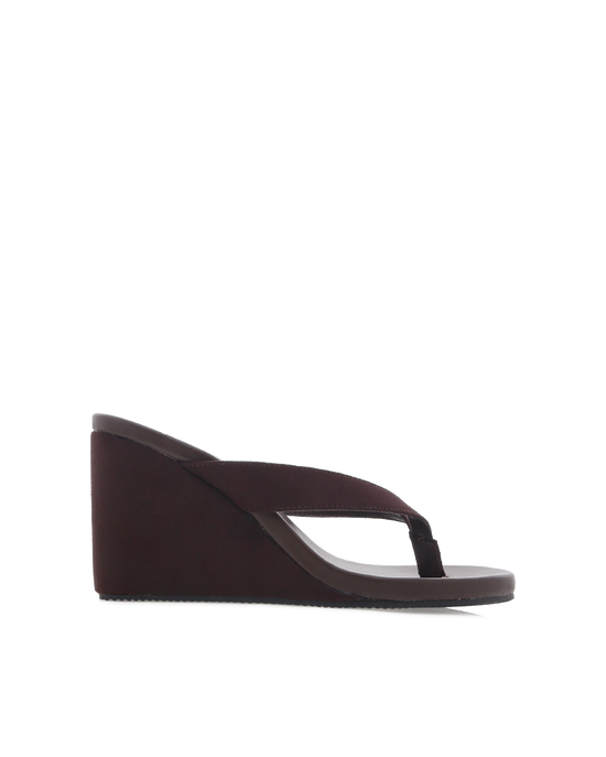 RAVYN - DARK CACAO SUEDE - Wedges - Billini